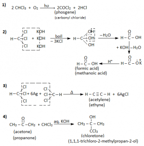 Chloroform - Lab preparation, Properties, Uses and Question/Answer